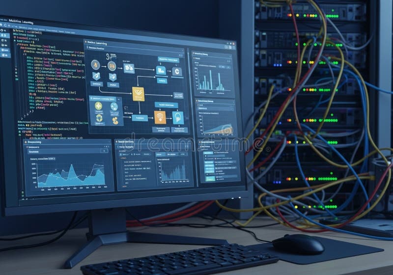 Machine Learning Data Cables Stock Illustrations – 1,193 Machine ...