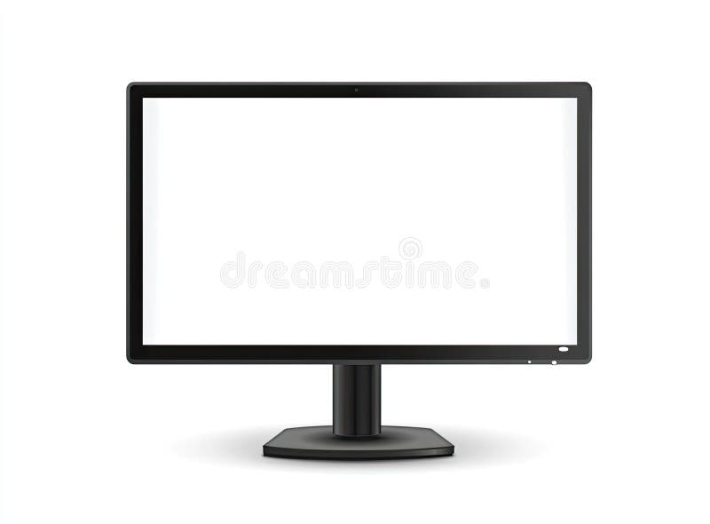 A Computer Monitor Displays a White Screen Set Against a White ...
