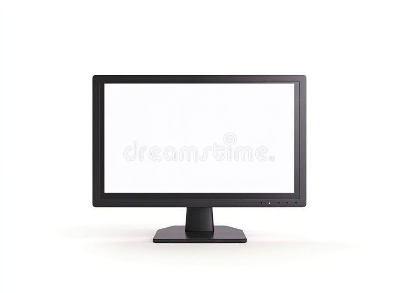 A Computer Monitor Displays a White Screen Set Against a White ...