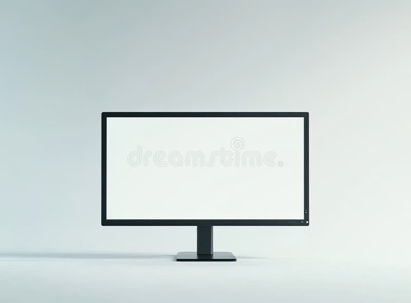 A Computer Monitor Displays a White Screen Set Against a White ...