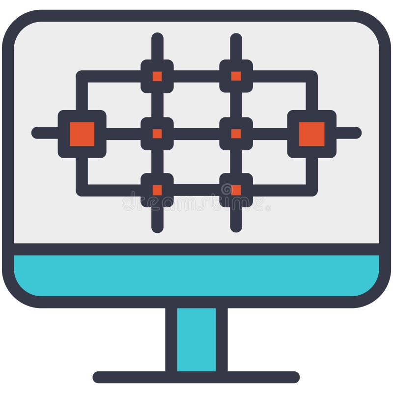Computer And Internet Service Programming And Coding Icon Stock