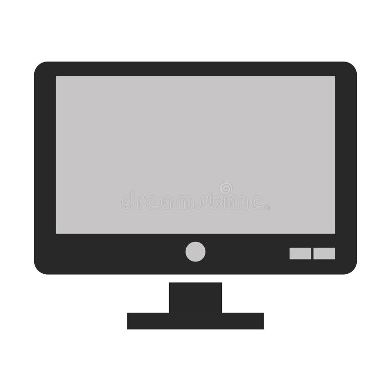 Computer monitor icon stock illustration. Illustration of flat - 73462980