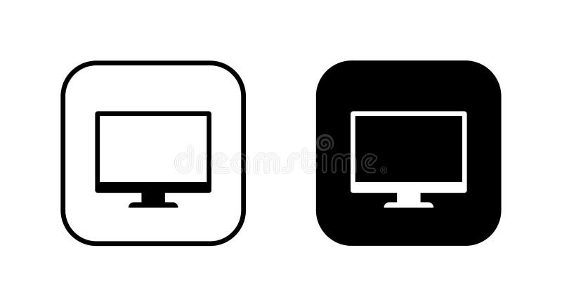 Monitor icon. stock vector. Illustration of arrow, monitor - 258989463