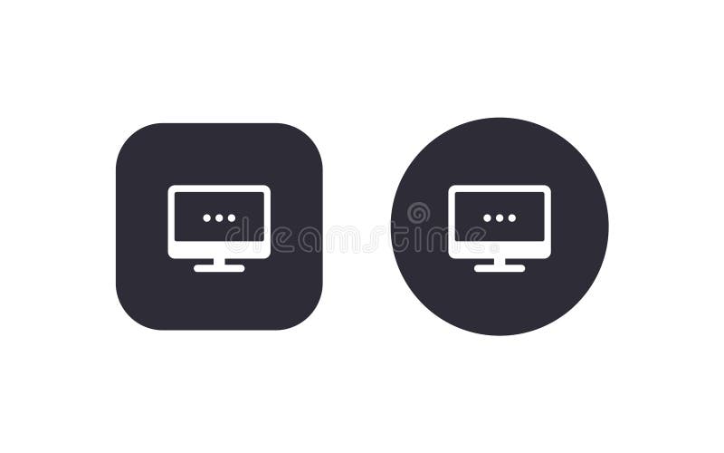 Computer Monitor Icon Button Vector Illustration Scalable Vector Design ...