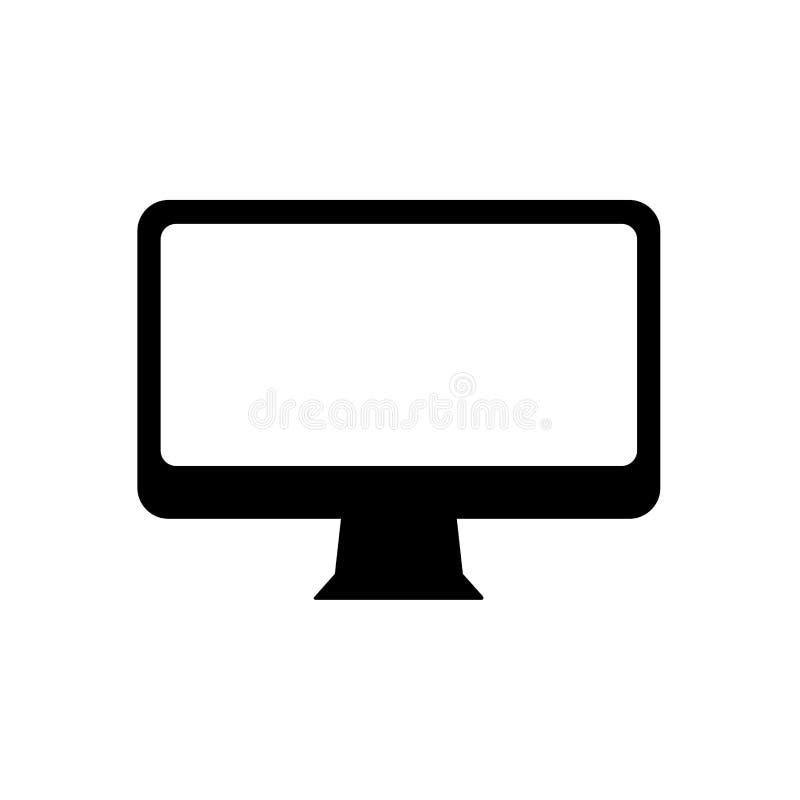 Computer Monitor Icon in Flat Style Vector Icon for Apps, UI, Websites ...