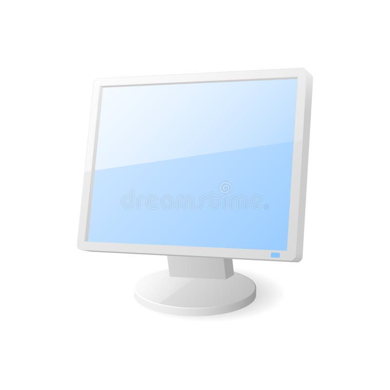 Computer monitor icon. stock vector. Illustration of communication ...
