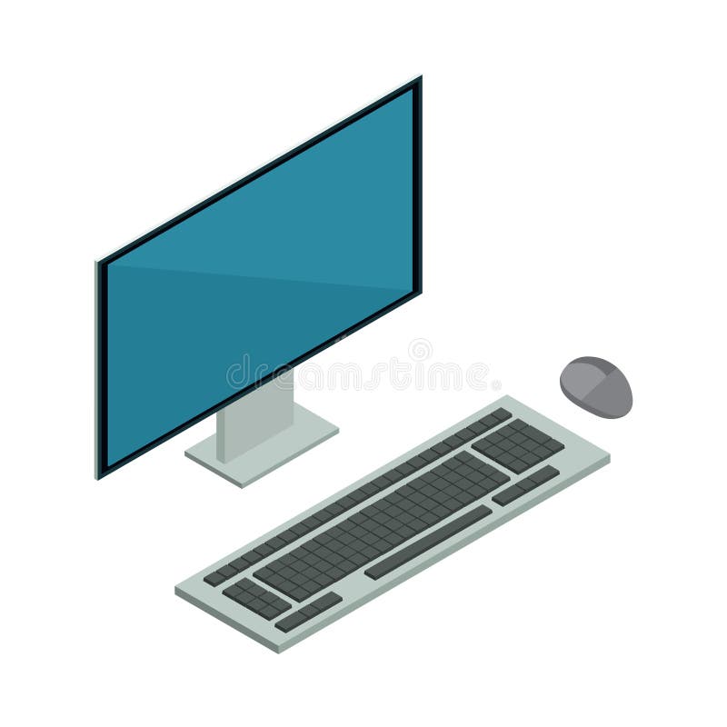 Computer Monitor Icon stock vector. Illustration of technology - 273028436
