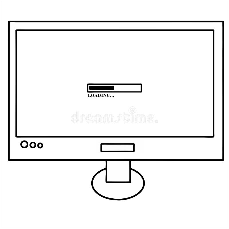 Loading To View Screen. stock vector. Illustration of buffering - 63328484