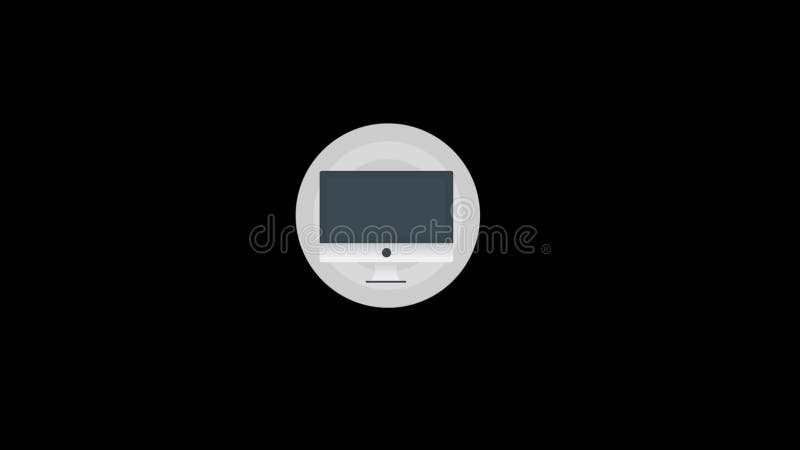 Desktop Computer Icons Set Animation Transparent Background Stock ...