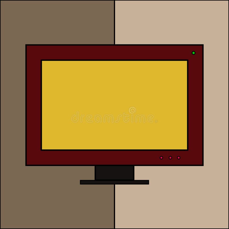 Computer Monitor Icon. PC Desktop Display Symbol Stock Illustration ...