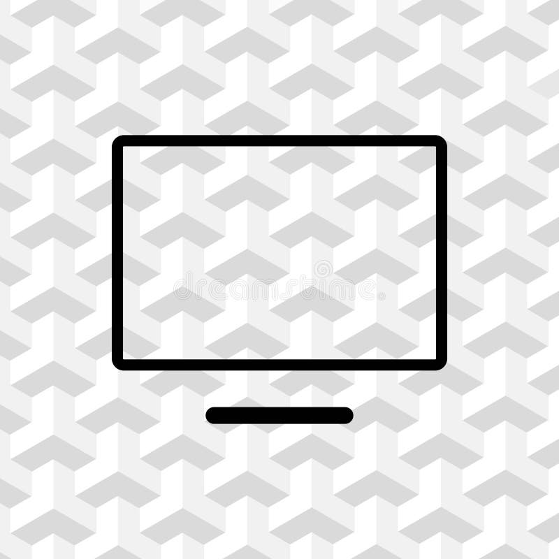 Computer Monitor Icon Stock Vector Illustration Flat Design Stock ...