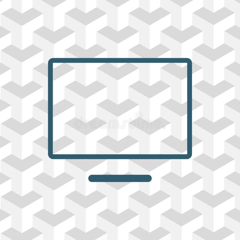 Computer Monitor Icon Stock Vector Illustration Flat Design Stock ...