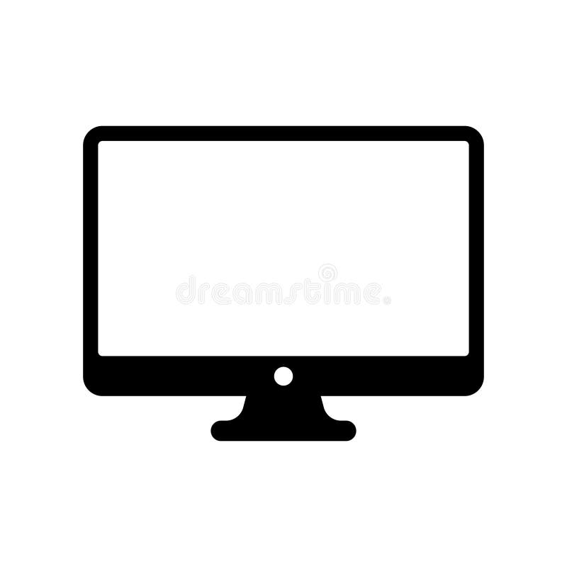 Computer Monitor Icon. Vector Desktop Computer Icon, TV Vector Icon ...