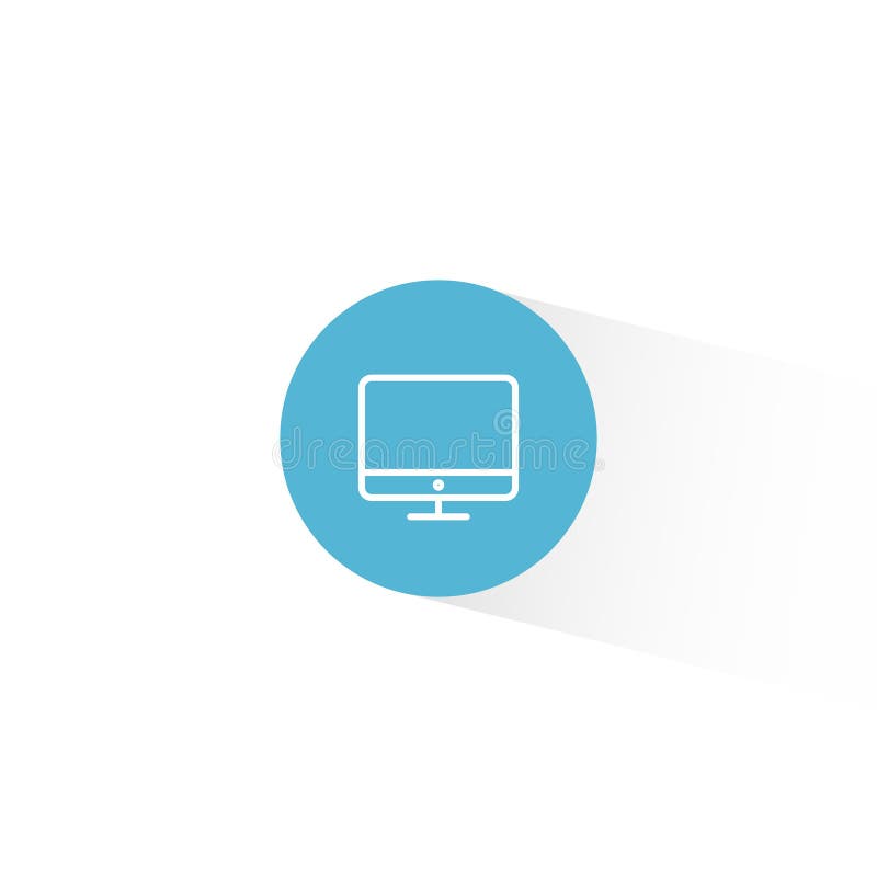 Computer Monitor Icon Vector in Trendy Flat Style. PC Screen Symbol ...
