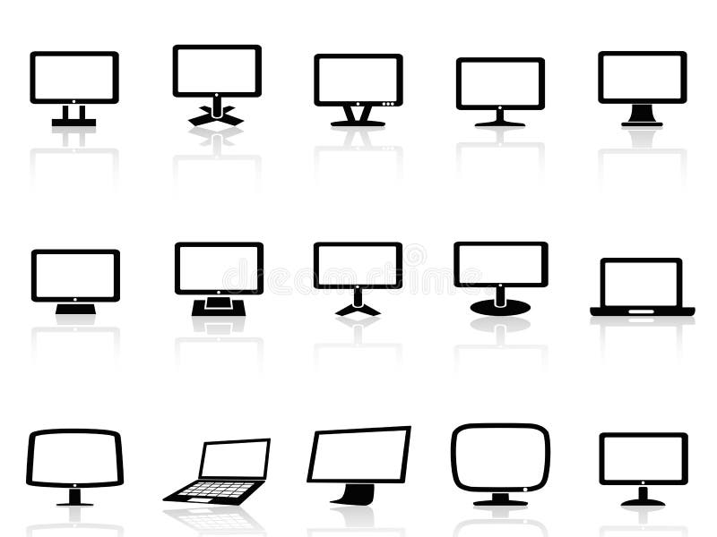 Computer icon set 09 stock vector. Illustration of black - 43622958