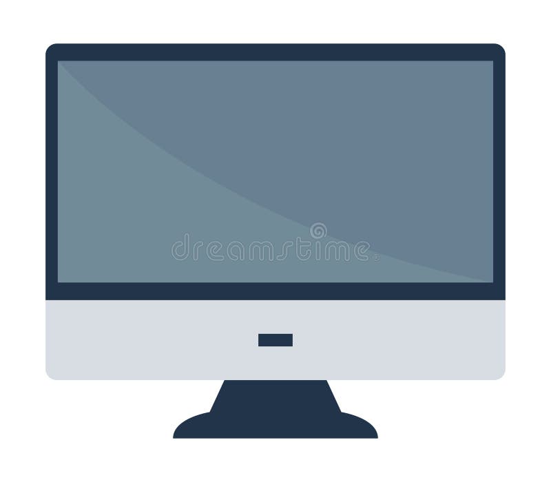 Computer Monitor Illustrated Stock Illustration - Illustration of ...