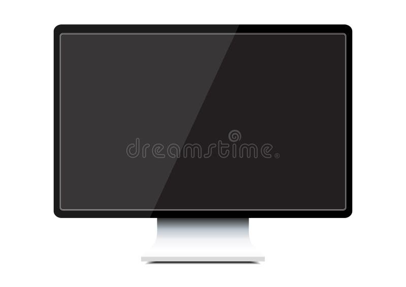 Computer Monitor Isolated Illustration Stock Illustration ...