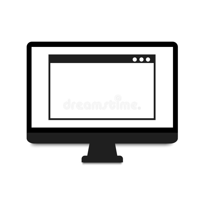 Blank Web Browser Window with Tab, Toolbar and Search Field. Modern ...
