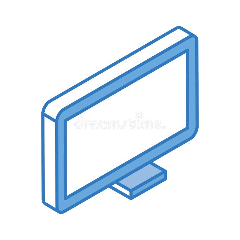 Computer monitor isometric stock vector. Illustration of design - 237449751