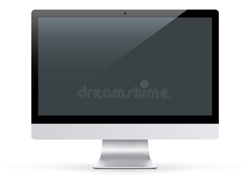 Computer-Monitor - Leerer LCD-Breitbild-Schwarz-Rahmen Stock Abbildung ...