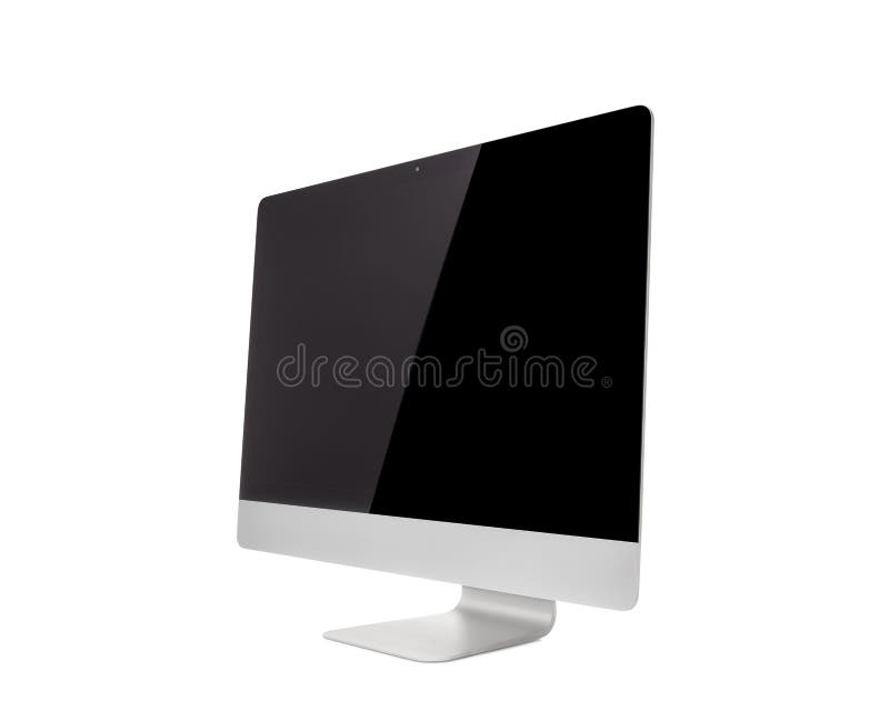 Computer Monitor, Like Mac with Blank Screen. Stock Photo - Image of ...