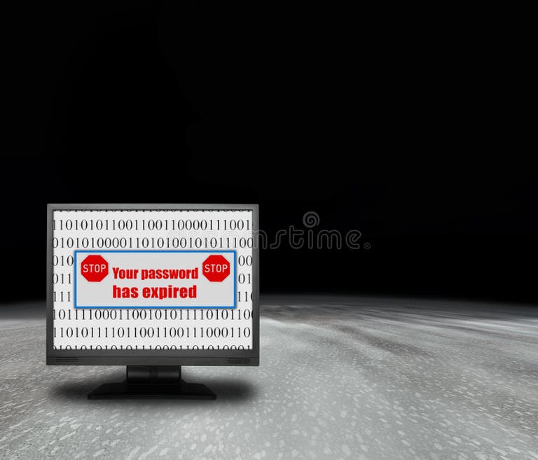 Computer Monitor with Login Problem Stock Image - Image of idea ...