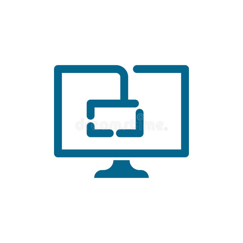 Computer Monitor Logo Vector Stock Vector - Illustration of modern ...