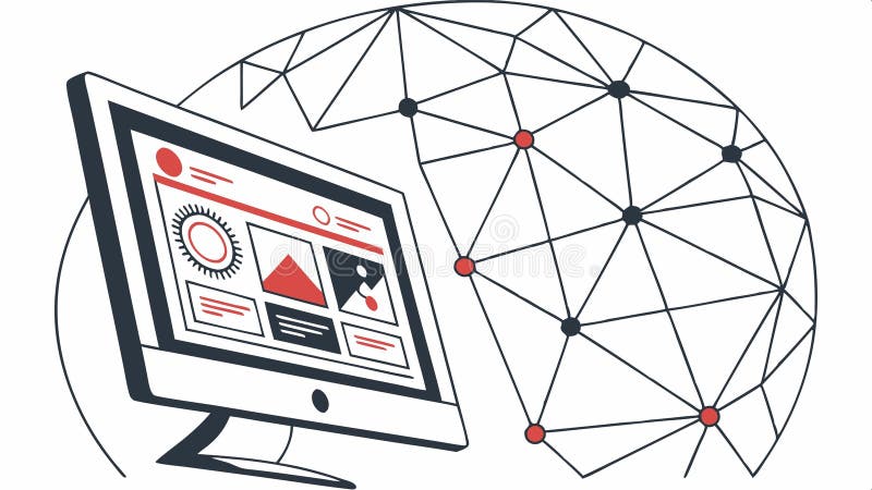 Computer Monitor Outline, Screen Display, Vector Design Icon. Vector ...