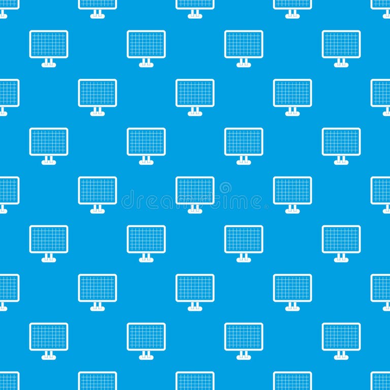 Computer Monitor Pattern Seamless Blue Stock Vector - Illustration of ...