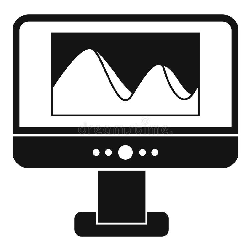 Computer Monitor with Photo on Screen Icon Stock Vector - Illustration ...