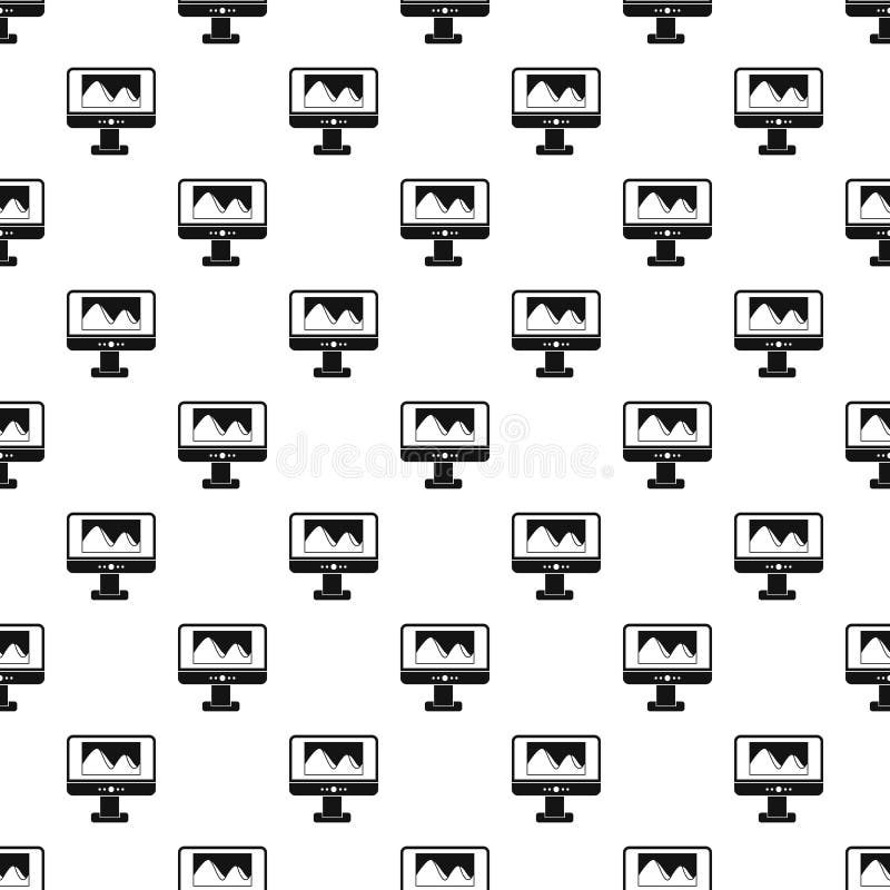 Computer Monitor with Photo on the Screen Pattern Stock Vector ...
