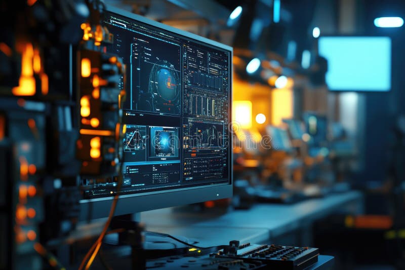 Computer Monitor Placed Desk Perfect Work Study Stock Photos - Free ...