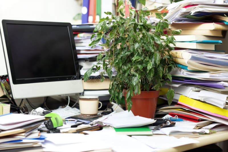 A Computer Monitor Placed on a Desk, Ready for Use Stock Image - Image ...