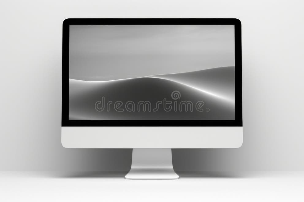 A Computer Monitor Placed on a Desk. Suitable for Technology Concepts ...