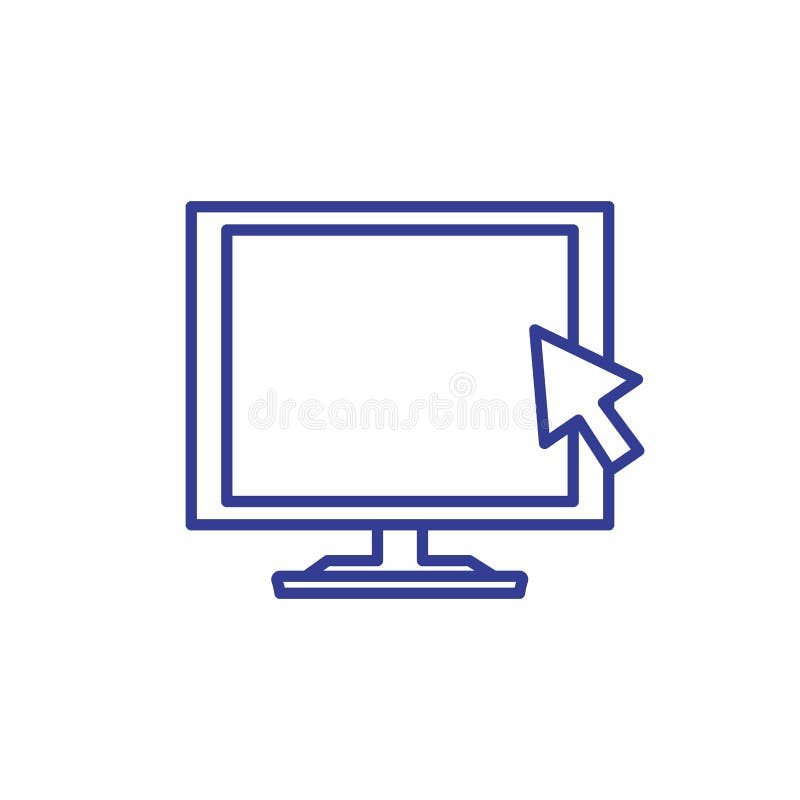 Computer Monitor And Arrow Pointer Stock Vector - Illustration of plasma, futuristic: 21723009