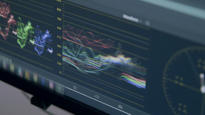 Computer Monitor in the Process of Editing and Colorizing the Video ...