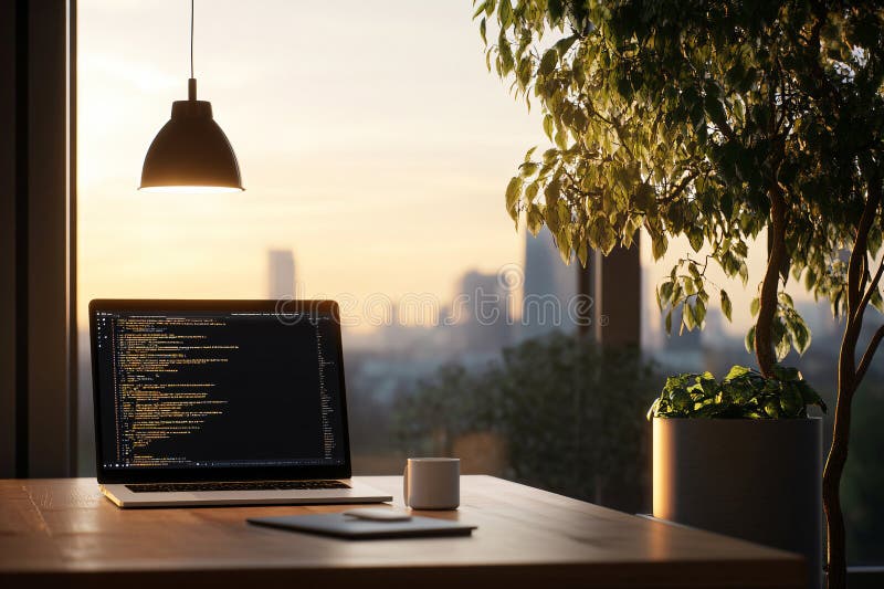 Computer Monitor With Programming Code Code Computer Screen Stock Illustration Illustration