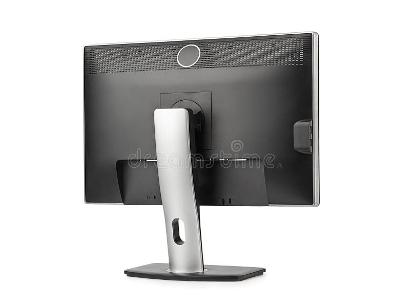 Back View of a Rotated at a Slight Angle Modern Laptop Stock Image ...