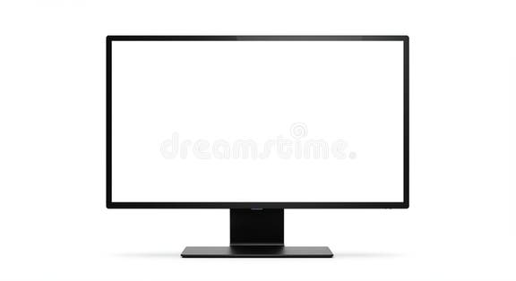 Computer Monitor with a Rectangular Design, Featuring a Black Bezel and ...