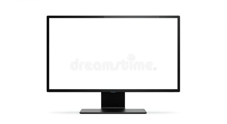 Computer Monitor with a Rectangular Design, Featuring a Black Bezel and ...