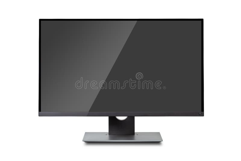 Computer Monitor White Screen, Isolated on White Background Stock Image ...