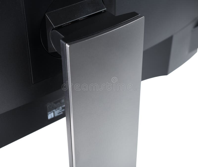 Computer Monitor, Screen Isolated on White Background.Back View Stock ...