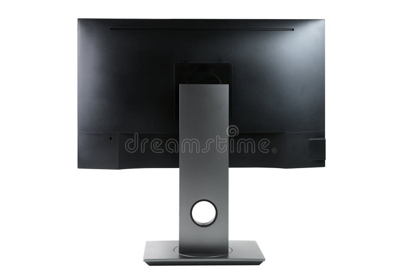 Computer Monitor, Screen Isolated on White Background.Back View Stock ...