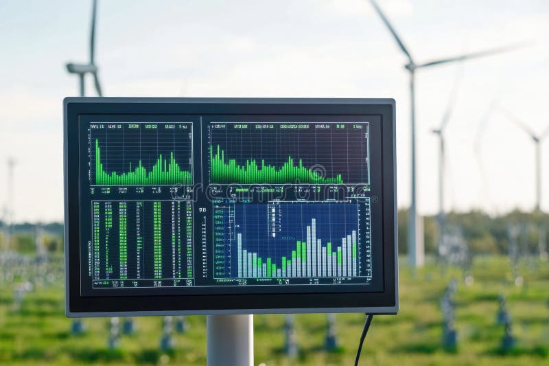 A Computer Monitor Showing a Chart, Useful for Presentations and ...