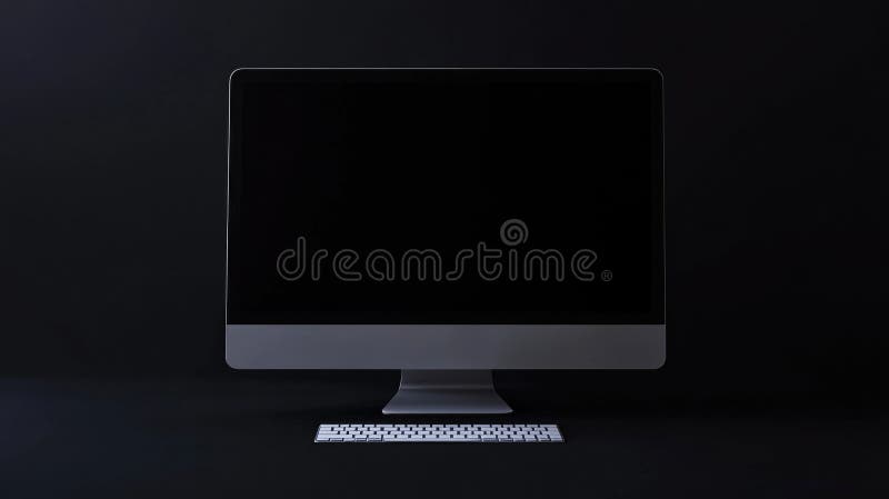 A Computer Monitor Sits on a Desk, Ready for Use Stock Photo - Image of ...