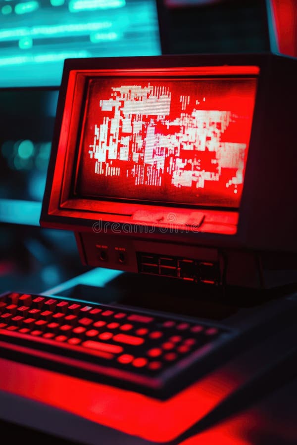 A Computer Monitor Sits on a Desk, Ready for Use Stock Image - Image of ...