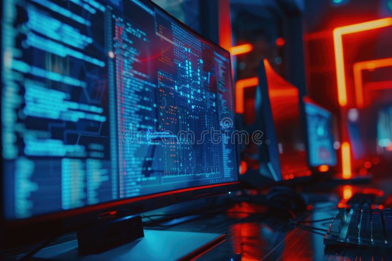 Computer Monitor Sitting Desk Ready Use Stock Photos - Free & Royalty ...