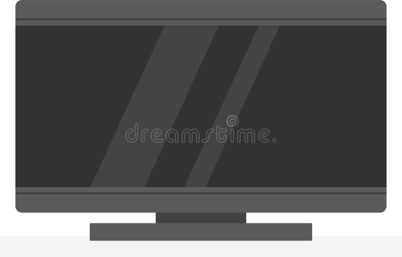 Computer Monitor on Table stock vector. Illustration of workspace ...