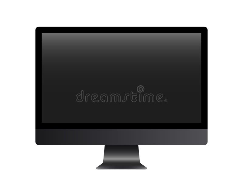 Computer Monitor Template Dark Stock Vector - Illustration of graphic ...
