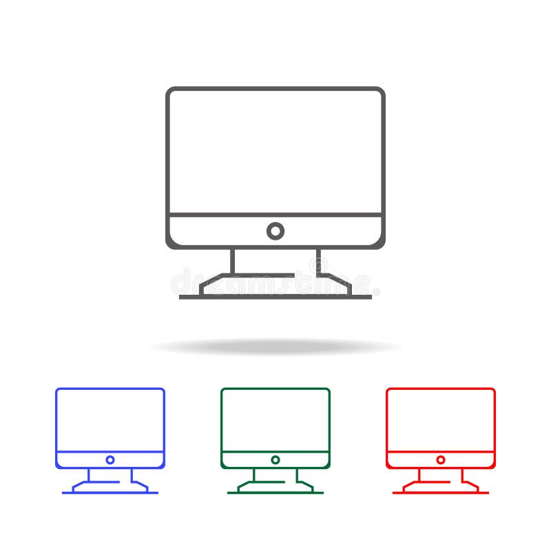 Computer Monitor Thin Line Icon. Detailed Set of Web Icons and Signs ...